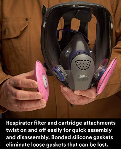 3M Ultimate FX Full Facepiece Reusable Respirator FF-402, Mold, Painting, Sanding, Chemicals, Gases, Dust, Medium