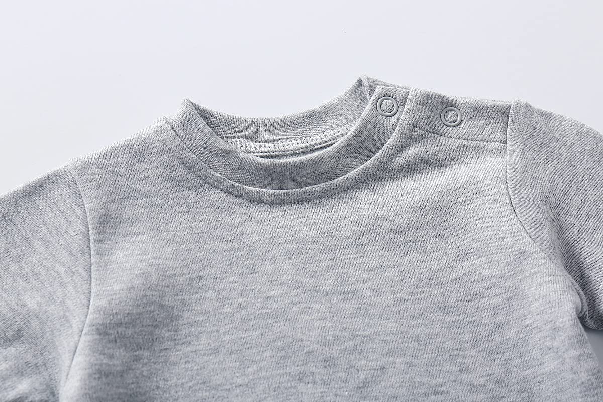AdaliaFaye Unisex baby and Toddler Boys Girls'Cotton Long Sleeve Basic round neck solid sweatshirt Tee Shirts