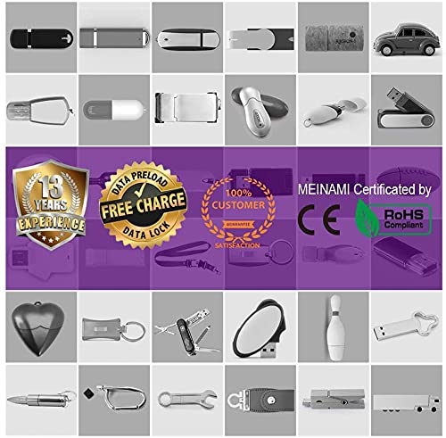 MEINAMI Customised Wristband USB Flash Drive Personalised Silicone Memory Stick, Custom Thumb Drive with Logo Printed 4GB 50 Pack