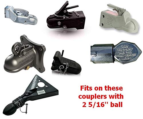 AMPLOCK U-BRA2516 | Heavy Duty 2-5/16" Ball Coupler Lock | Patented 2-Parts Trailer Lock | Fits ONLY 2-5/16" Coupler with Round Edge Design/Sleeve-Lock Design/Coupler with Collar Lock Design