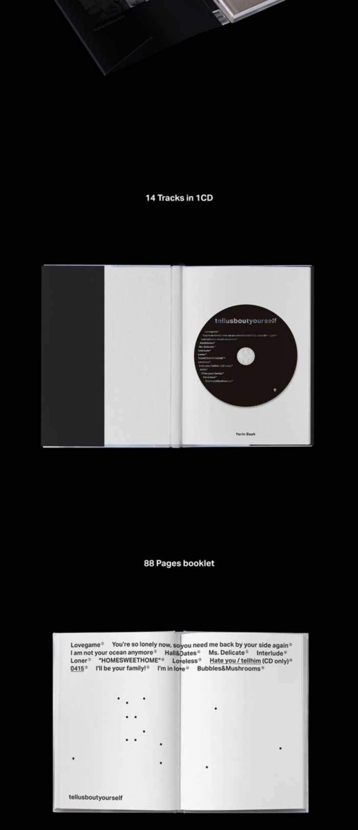Baek Yerin Tellusboutyourself 2nd Album CD+88p Booklet+Tracking Sealed
