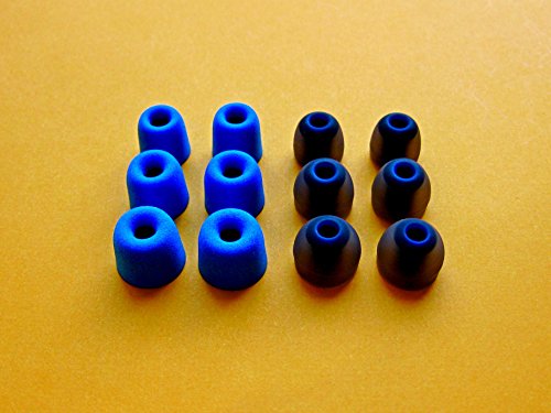 12pcs (BLMF-B)- S/M/L Premium Memory Foam and Round Replacement Eartips Earbuds Set Compatible with Jaybird Bluebuds X Earphones Headphones