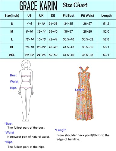 2023 Women's Summer Halter Neck Flowy A Line Floral Maxi Long Dresses Multicolor S