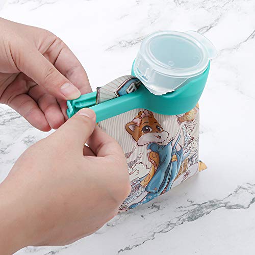 4pcs Food bag clipswith Pour Spouts, Great Clips Bags for Kitchen, Suitable for Small Particle Food, Liquid,Flour and Baby Food Storage Organizer
