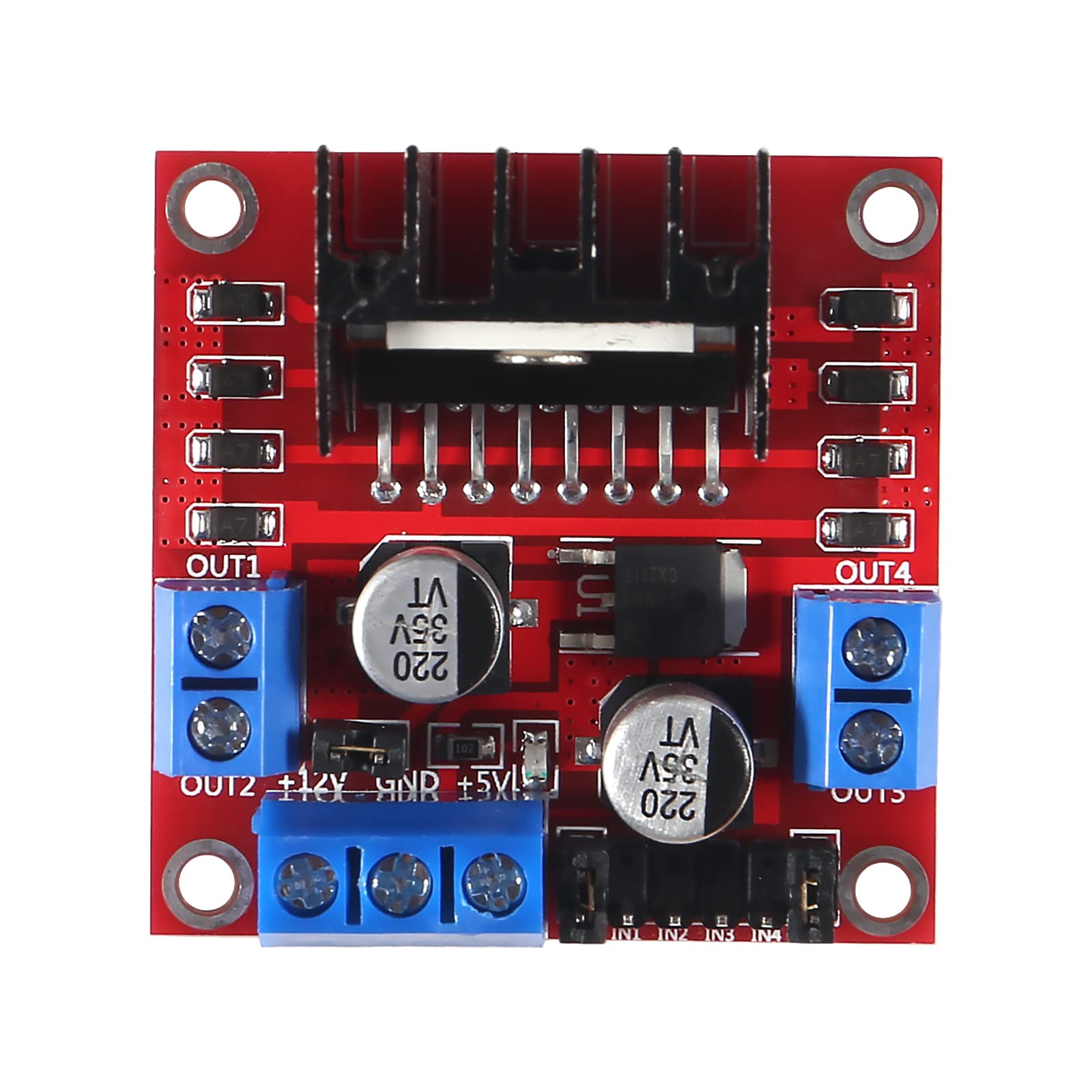 AEDIKO 4pcs L298N Motor Drive Controller Board Module Dual H Bridge DC Stepper with Jumper Wires M/F M/M F/F for DIY Electric Projects, Smart Car Robot