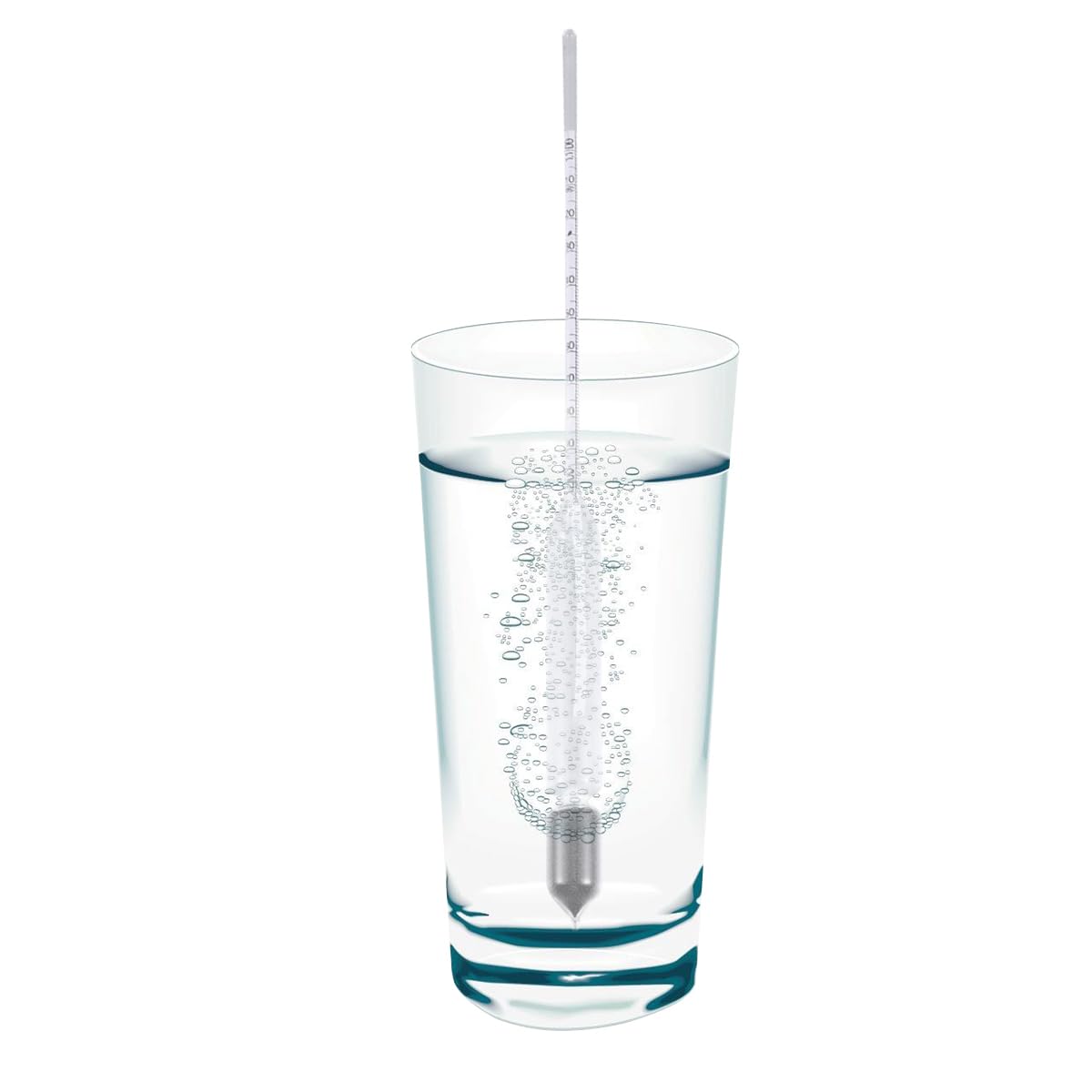 2Pcs Glass Hydrometer Densitometer Glass Float Meter, Pram,Light Meter (1.1-1.2)