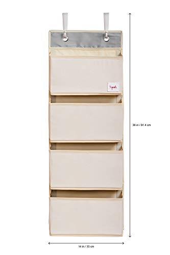 3 Sprouts Over The Door Baby Organizer - Essential Newborn Nursery Storage, Toy Organizer for Room and Closet - Bedroom Storage - Hooks Included, Giraffe