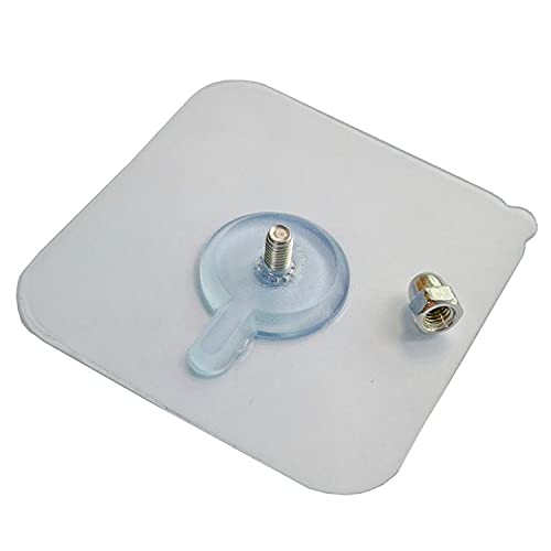 KK5 Adhesive Hanging Nails Wall Hook Hanger - 14mm 20/Pack Non-Trace No-Drilling Transparent Adhesive Ceiling Hooks | Heavy Duty Seamless Nail Free Screws for Kitchen Bathroom Storage Room