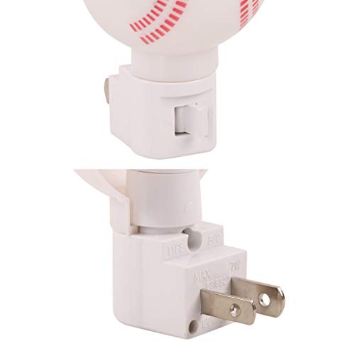 2 Pack Warm White - Upgraded Version LED Plug-in Night Light for Kids - Baseball Shaped Lamp Take Good Care Children Sleep