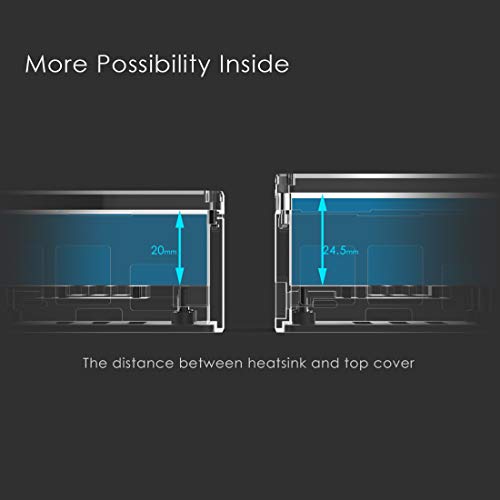 anidees Aluminum Heat Sinks fanless Pi Case with Silicone Thermal Pad for Raspberry Pi 4 Model B Silver (AI-PI4-SG-PRO)