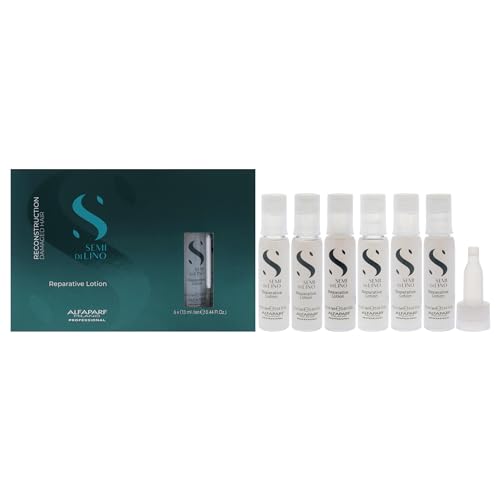 Alfaparf Milano Semi Di Lino Reconstruction Reparative Shampoo for Damaged Hair - Color Safe, Hydrating Shampoo for Dry Hair - Restores Fiber & Elasticity - Sulfate & Paraben Free - Vegan (8.45 oz)