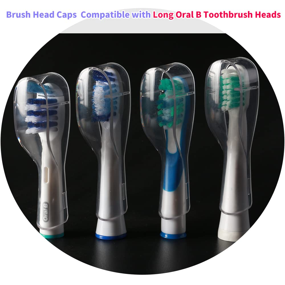 8Pcs Reusable Toothbrush Covers Compatible with Oral B Dual Clean Replacement Brush Heads and Trizon/Pulsonic/Sonic SR 12A 18A Replacement Brush Heads