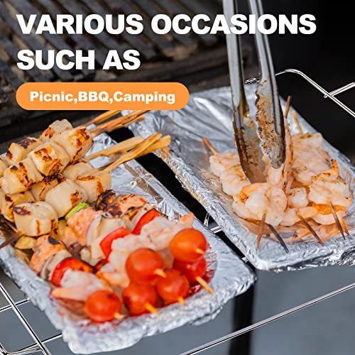 10 Pcs Buffet Stand Wire Racks Foldable Chafing Wire Rack for Dish Warmer Buffet Wire Frame Full Size for Dish Serving Trays Birthday Wedding Picnic BBQ Camping Catering Party Decorations