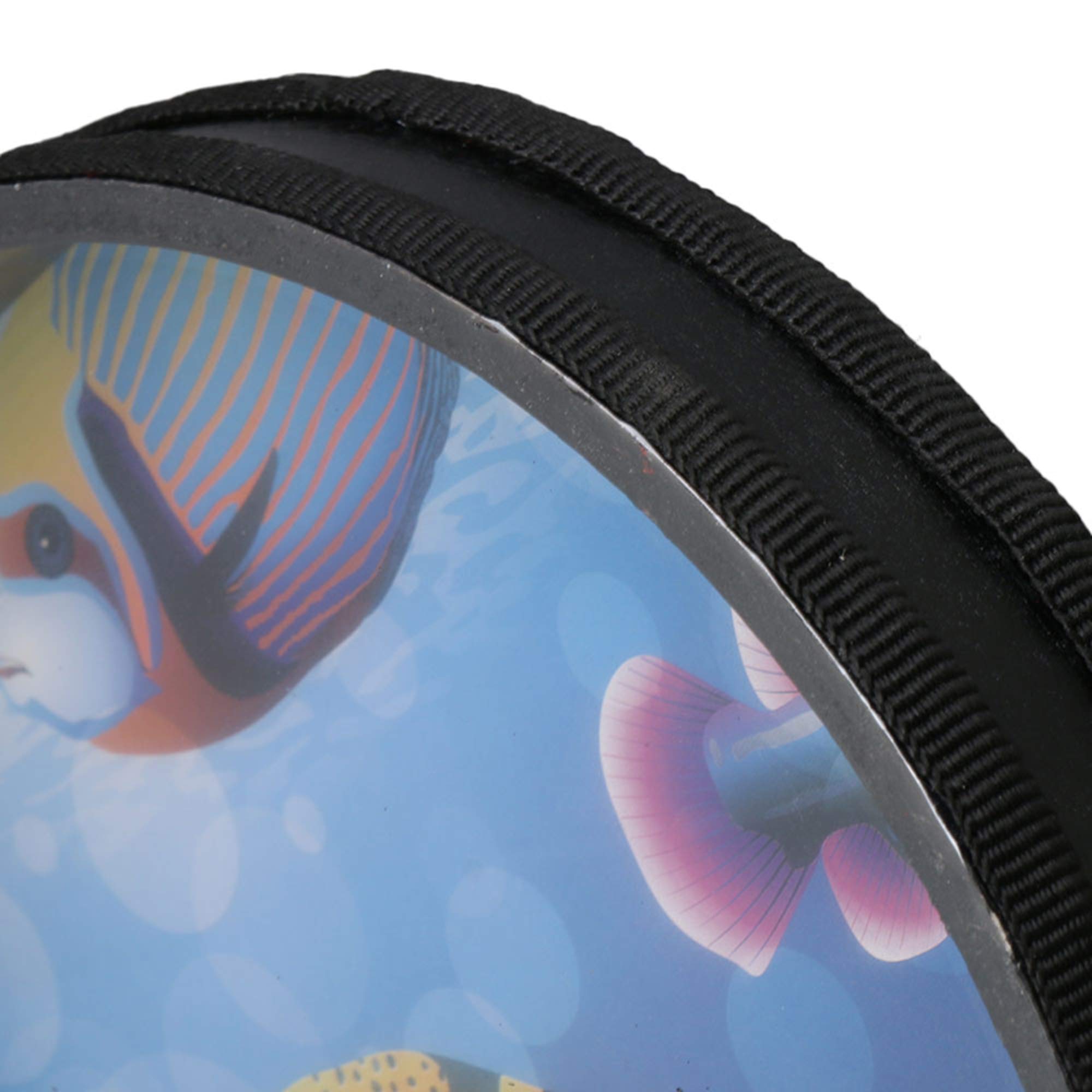 10 inch Wooden Wave Bead Ocean Drum Hand Percussion Wood Musical Instrument Black