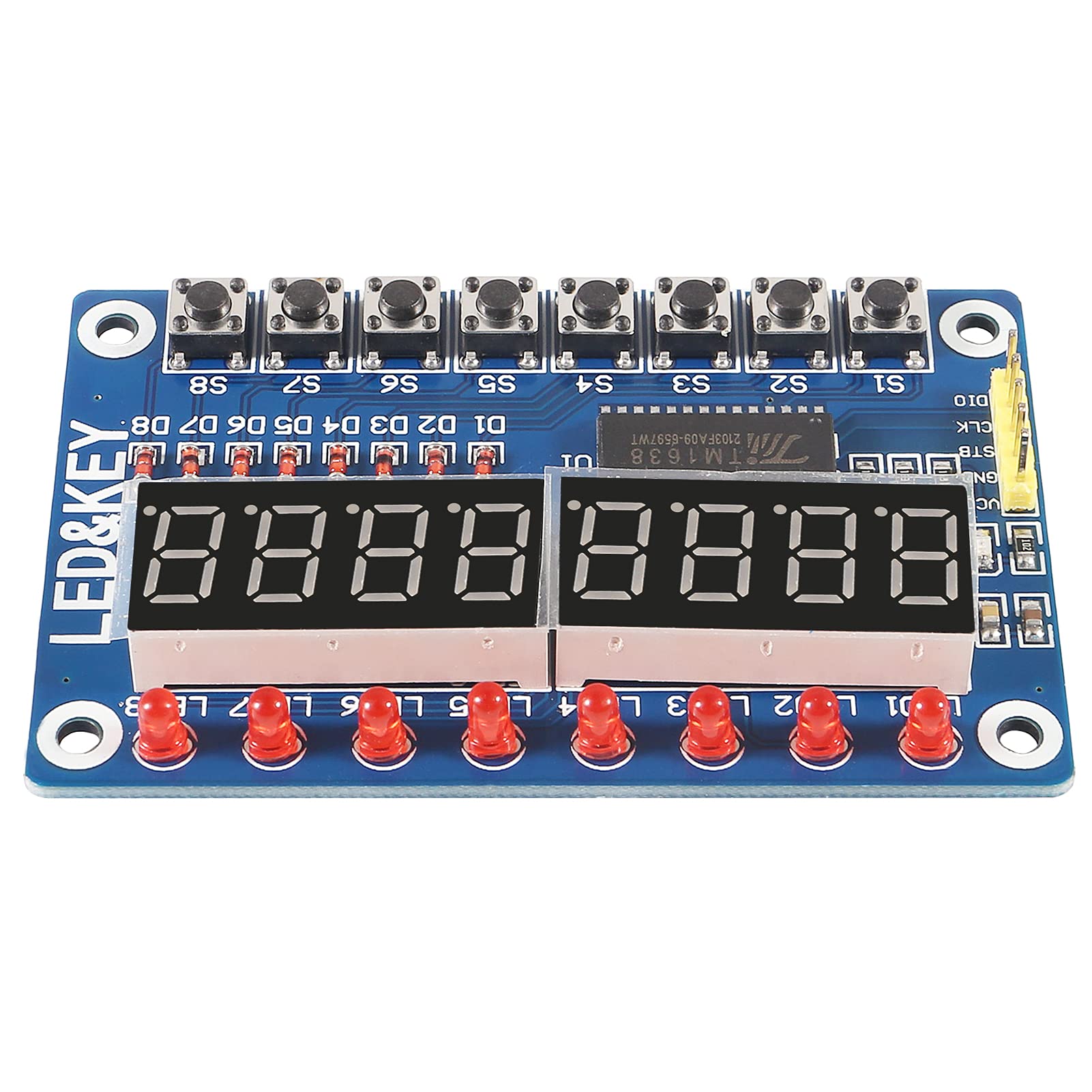 AITRIP 4PCS 8-Bit LED Digital Tube 8 Keys TM1638 Display Module Compatible with AVR for Arduino ARM