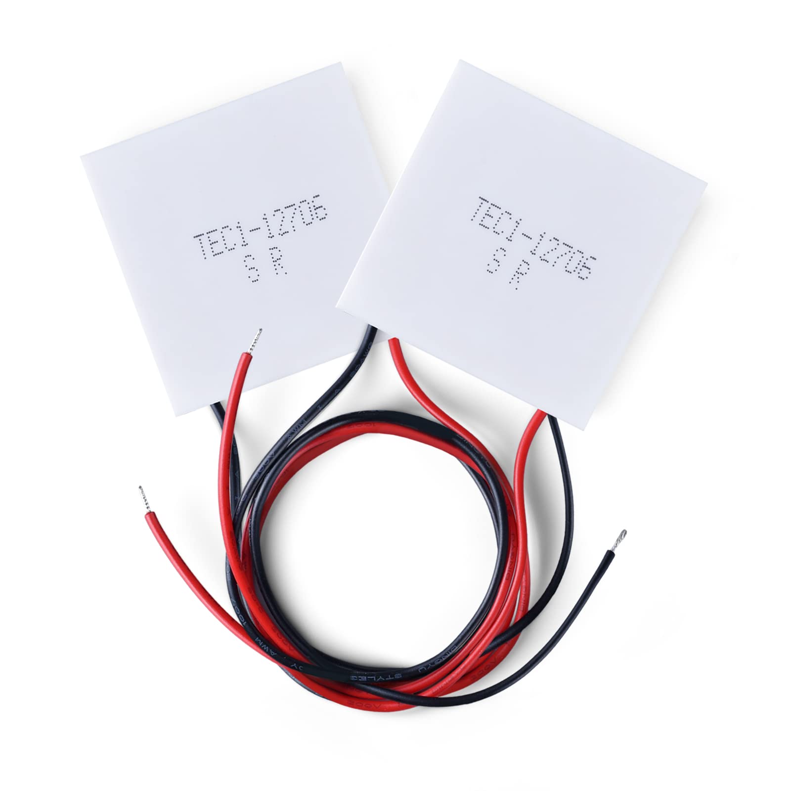 2 Packs TEC1-12706 semiconductor Refrigeration thermoelectric Generator Peltier Cooler Module Kit 40x40x3.7mm(with Thermal Paste>3.17M/K 5g)