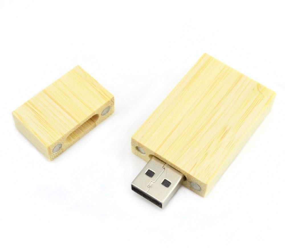 5 Pack Square Bamboo Wood 2.0/3.0 USB Flash Drive USB Disk Memory Stick with Wooden (2.0/4GB)