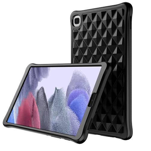 Epicgadget Case for Samsung Galaxy Tab A7 Lite SM-T220/SM-T225 - Soft Lightweight Diamond Grid Slim Protective Silicone Cover Case for Galaxy Tablet A7 Lite 8.7 Inch Tablet 2021 Released (Black)