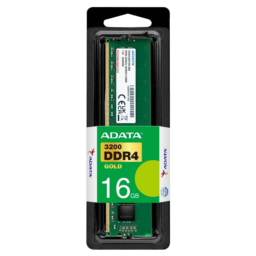 ADATA Premier DDR4 3200MHz 16GB UDIMM 288Pins Desktop PC Memory RAM - Single (AD4U320016G22-SGN)