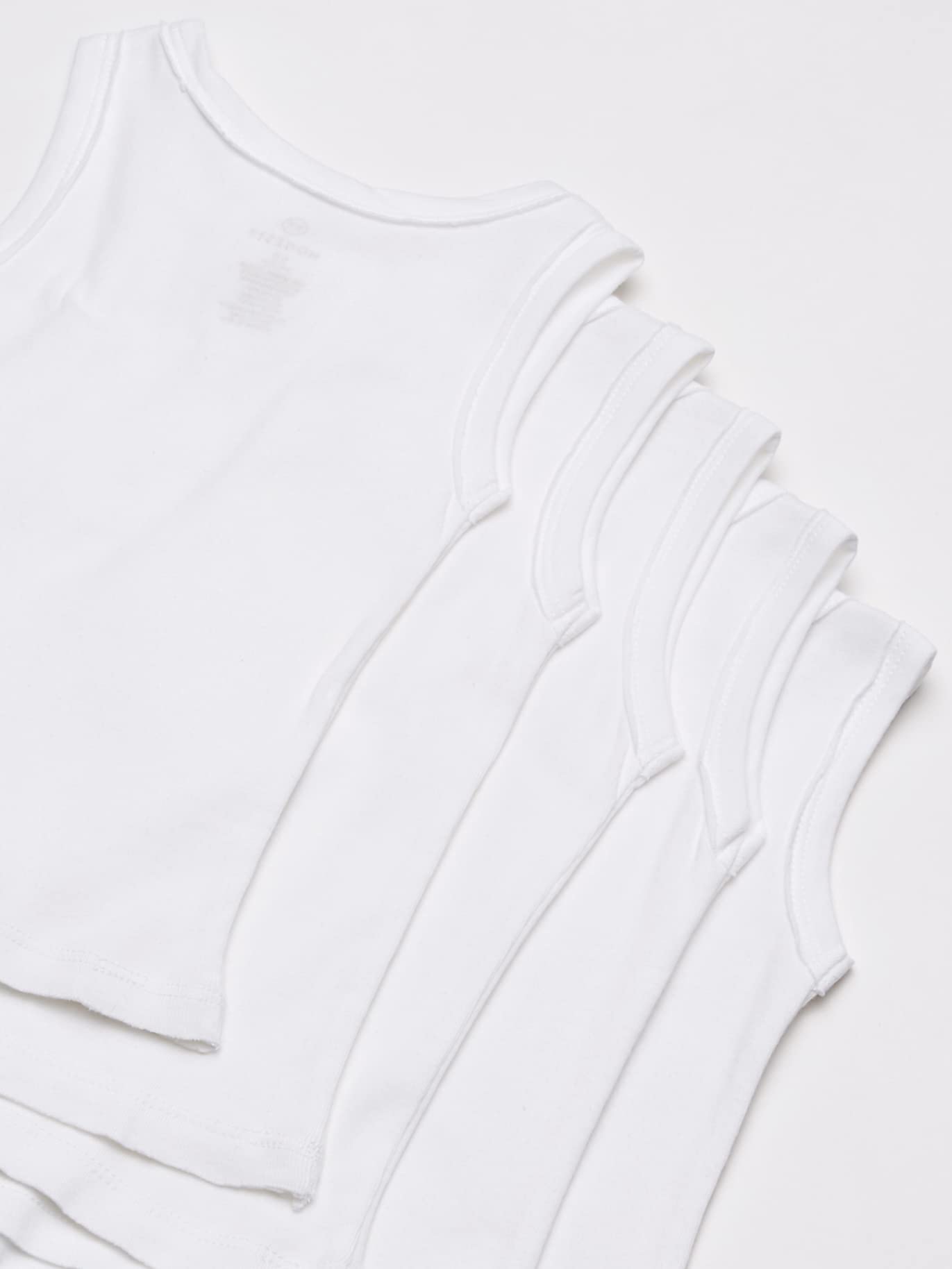 HonestBaby Muscle Tee Sleeveless Toddler T-Shirt Multi-Packs, 5-Pack Bright White, 5T