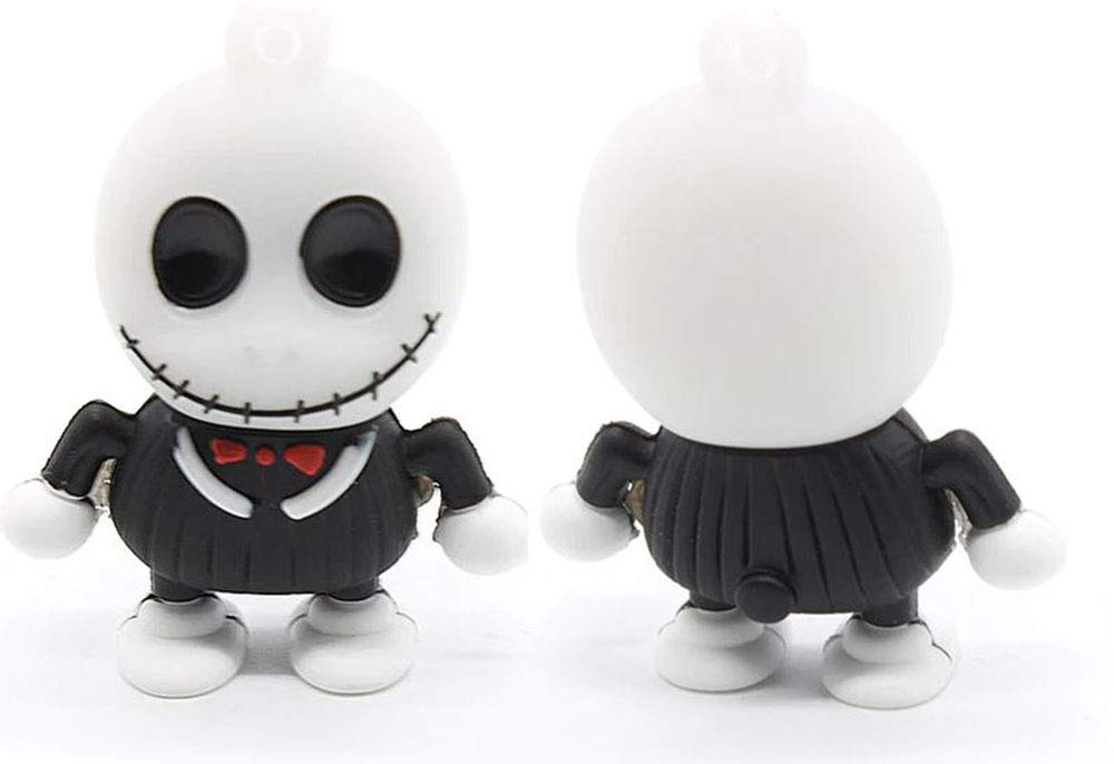 2.0 Jack Skellington Skeleton 128GB USB External Hard Drive Flash Thumb Drive Storage Device Cute Novelty Memory Stick U Disk Cartoon