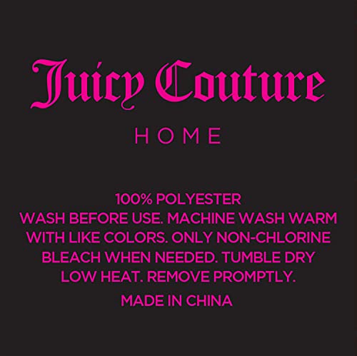 Juicy Couture β Microber Sheet Set | King Size Bed Sheets | 4 Piece Set Includes Fitted Sheet, Flat Sheet and 2 Pillowcases | Deep Pockets, Wrinkle Resistant and Anti Pilling