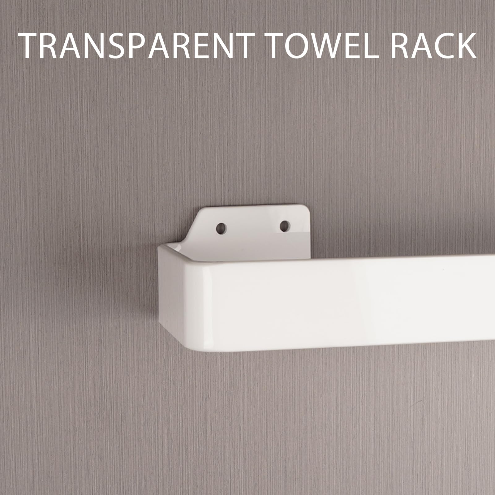 12.6Inches Hand Towel Holder, Self Adhesive Towel Rack for Bathroom Wall Mounted, Acrylic Towel Hanger (White)