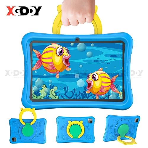 10 Inch Tablet Android 4GB 64GB PC IPS Screen Ultra-Thin 2.4G WiFi Bluetooth Type-C Tablets with Keyboard Gift for Kids Blue with Keyboard/China