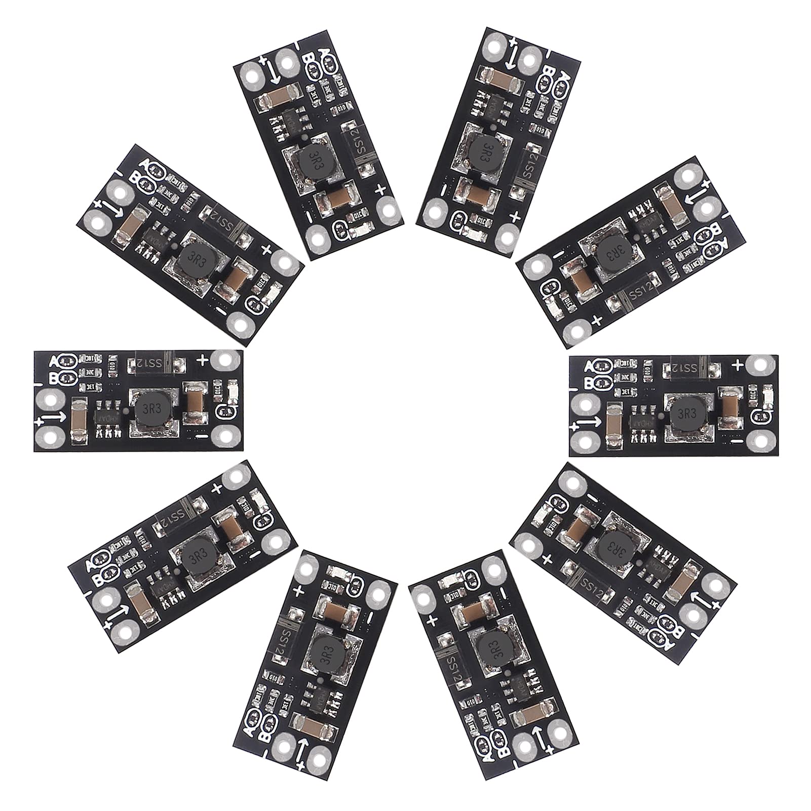 AITRIP 10PCS 1.5A Multi-Function Mini Boost Module Step Up Board 3.7V to 5V 8V 9V 12V Step Up Board with LED Indicato for DIY Electronic Voltage Moduler