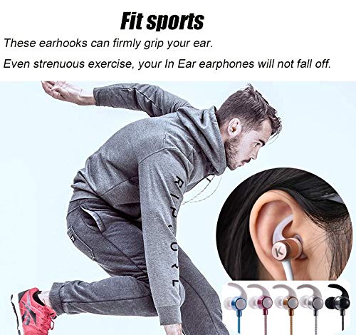 3 Pairs (LMS) Silicone Earbuds Tips Replacement Eartips 3 Pairs (LMS) Sports Earbuds Wingtips Rubber Ear Fins Stabilizer Earhook Compatible for Beats Flex Beats X Sony Jvc More in Ear Earpone