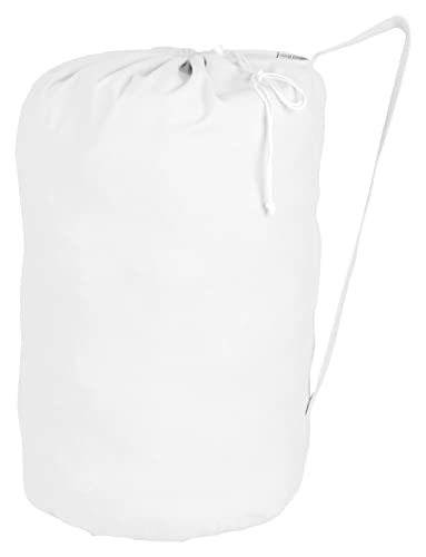 Accent Home Cotton Canvas Laundry Bags With Drawstring 2 Pack LARGE Travel Storage Bags 15" x 28", Heavy Duty Multi Use | Washable Dirty Clothes Organizer | Easy Fits a Laundry Hamper Mesh Basket
