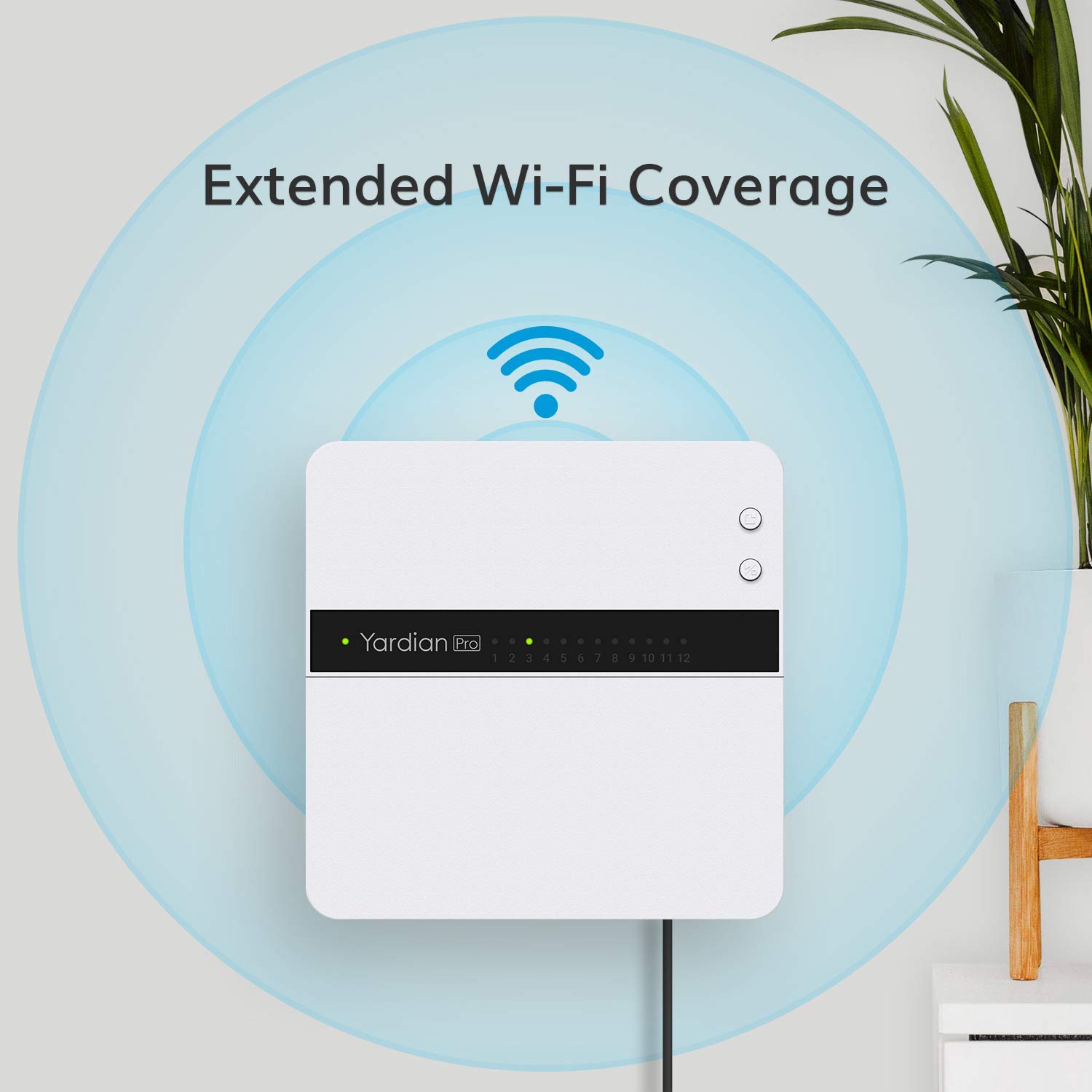 Aeon Matrix Yardian Pro 8 Zone Smart Sprinkler Controller with IP56 UV-Resistant Weatherproof Outdoor Enclosure - Control Buttons, HomeKit, Alexa, Google Assistant, Enhanced Wi-Fi, RJ45