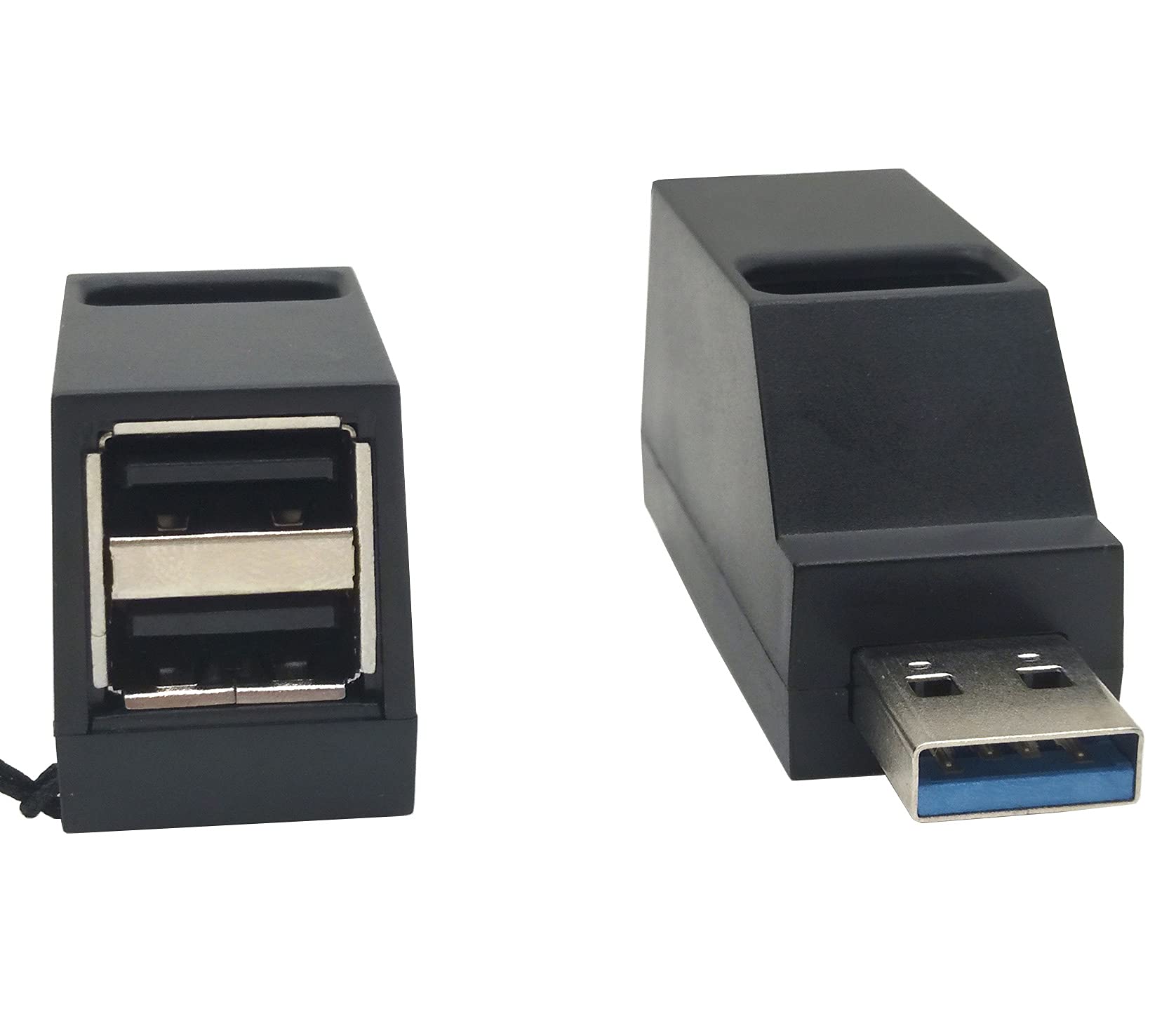 3-Port USB 3.0 Hub, Traovien USB 3.0/2.0 Data Hub Splitter Portable for PC, Laptop(Black,1pcs)