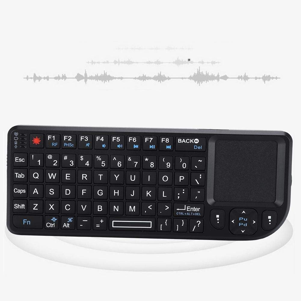 2.4GHz Wireless Touchpad Keyboard, Super Thin&Lightweight Rechargeable Ultra Mini Thin USB Backlit Keyboard, Plug and Play Fits for HTPC, for PS3/4