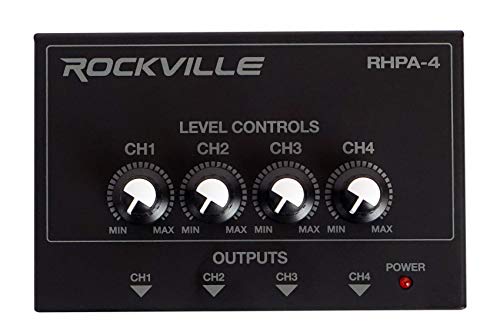 Studio Bundle w/ (4) Rockville PRO-M50 Headphones+4 Channel Headphone Amplifier