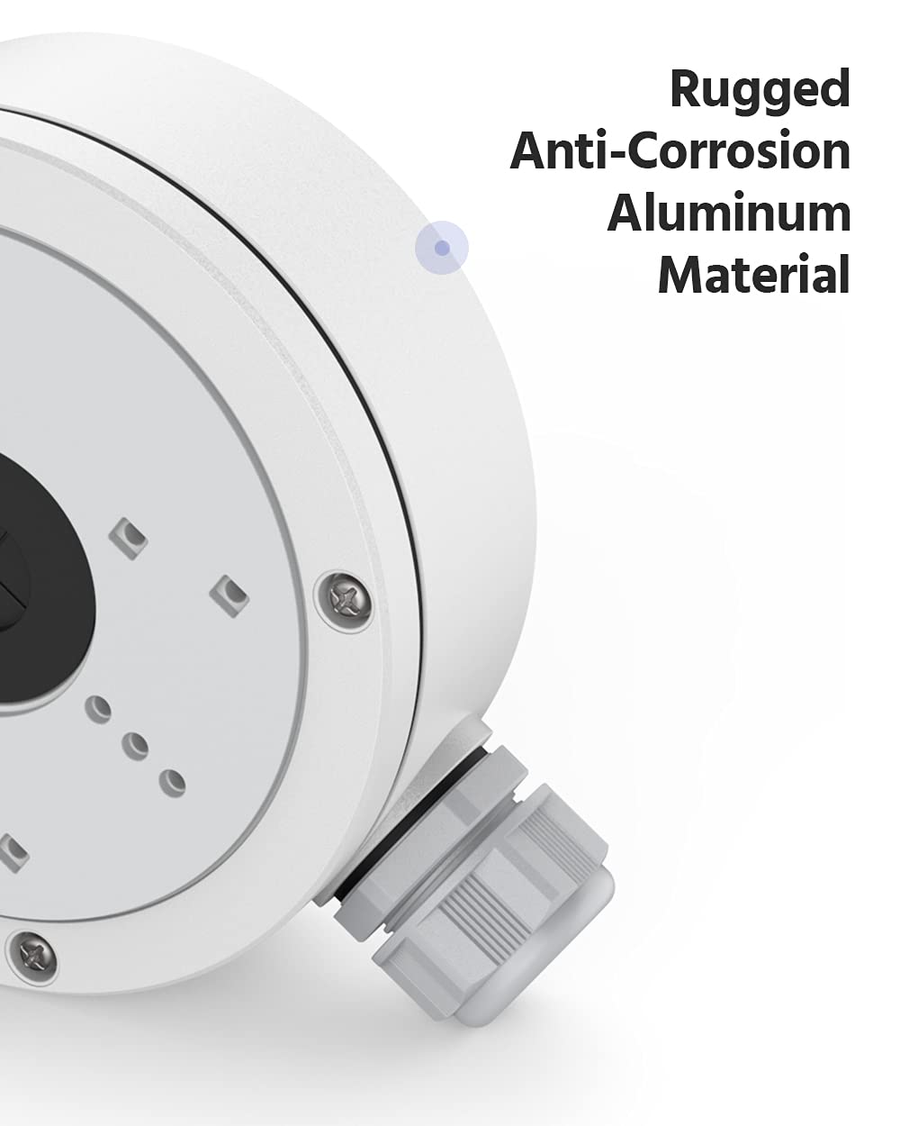 ANNKE Universal Junction Box Mount Bracket for Bullet Dome Turret PTZ Security Cameras Outdoor Waterproof Aluminum Wall Ceiling Mount Hide Cables