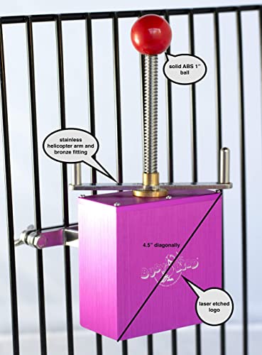 Busy Bird | Ele-Waiter Foraging Bird Toy - Helicopter Arm adjusts Elevator to Expose Treats - 100% Metal, Ultimate Brain Teaser and Mind Game for Medium to Extra Large Birds
