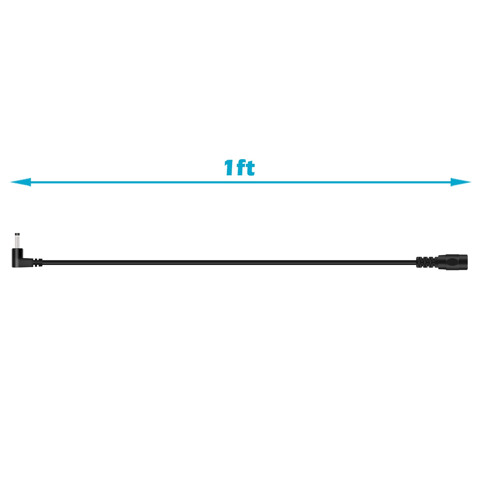 Fancasee 2 Pack 3.5mm x 1.35mm DC Power Extension Cable 90 Degree Right Angle Male to Female Plug Jack Extension Cord for IP Camera CCTV Security Camera Surveillance LED