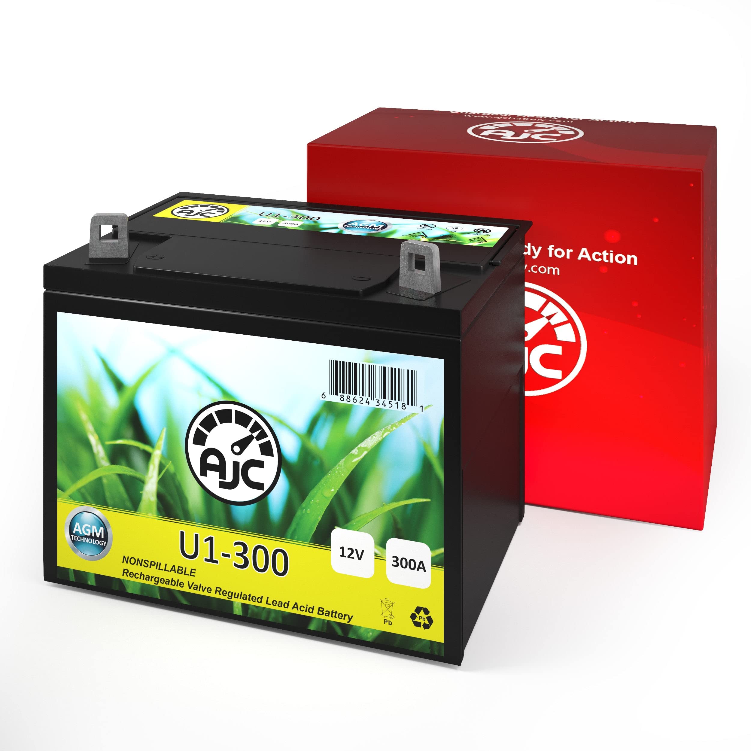 AJC Battery Compatible with John Deere LA105 U1 Lawn Mower and Tractor Battery
