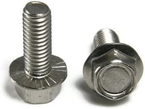 5/16-18 x 1" Hex Flange Bolts/Serrated / 18-8 Stainless Steel (Quantity: 500 pcs)