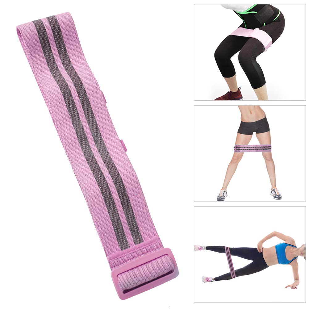 Adjustable Hip Resistance Band, Qiilu Unisex Adjustable Hip Resistance Band Hip Resistance Band Loop Circle Gym Yoga Fitness Exercise(Pink)