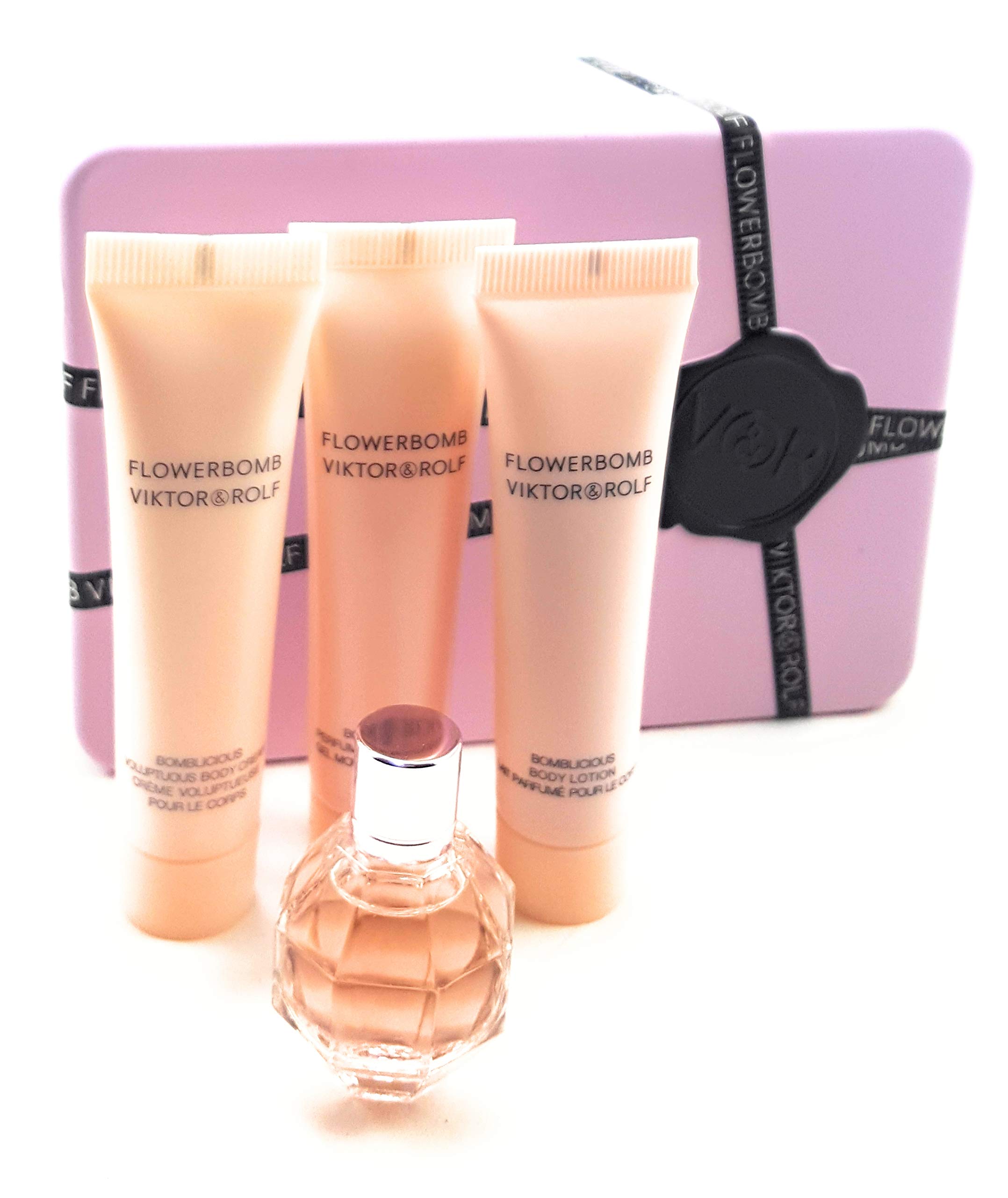 Viktor & Rolf Secret Service Flowerbomb Travel Set - Perfume, Lotion, Body Cream and Shower Gel