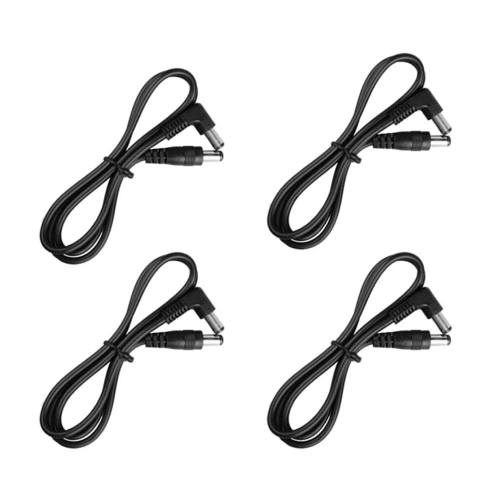 AlloverPower 4-Pack DC Male to Male Cable 5.5mm X 2.1mm Connector Plug Patch Wire Adapter Extension Cord for Strip Light, DVR CCTV Surveillance Security Camera, Audio Recording, Car, Monitor 2Ft