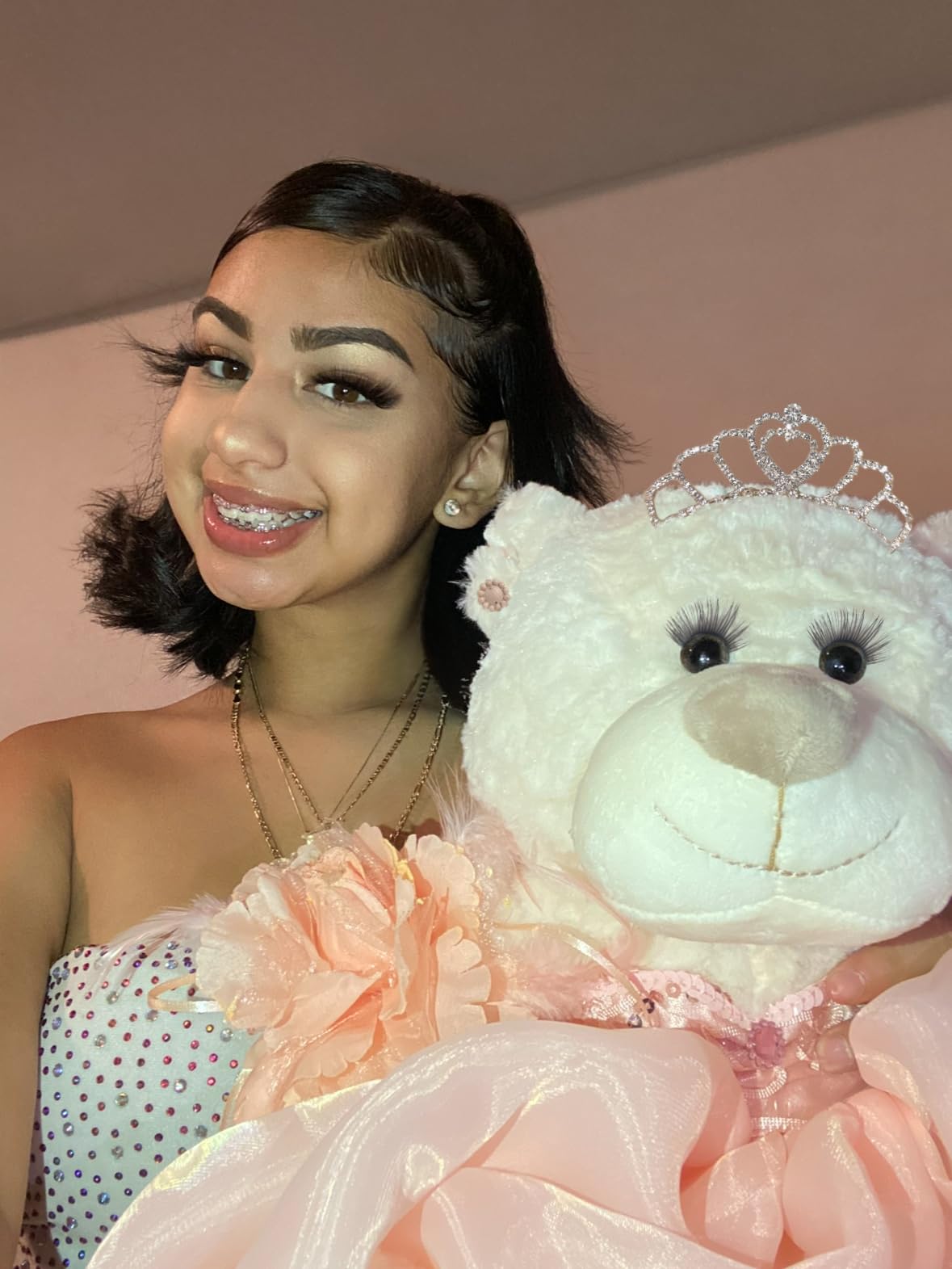20" Quince Anos Quinceanera Last Doll Teddy Bear with Dress (Centerpiece) ~ B16631-4 Baby Blue