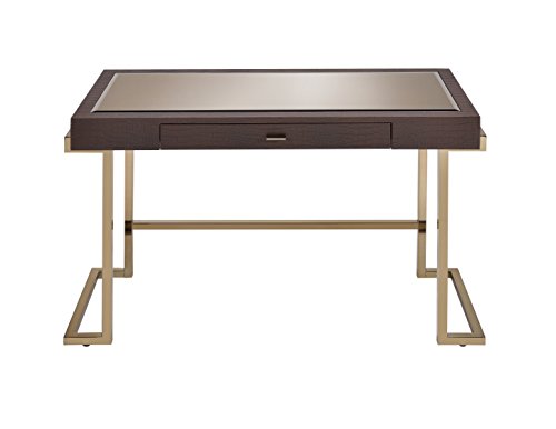 ACME Boice Desk - 92336 - Espresso PU & Champagne
