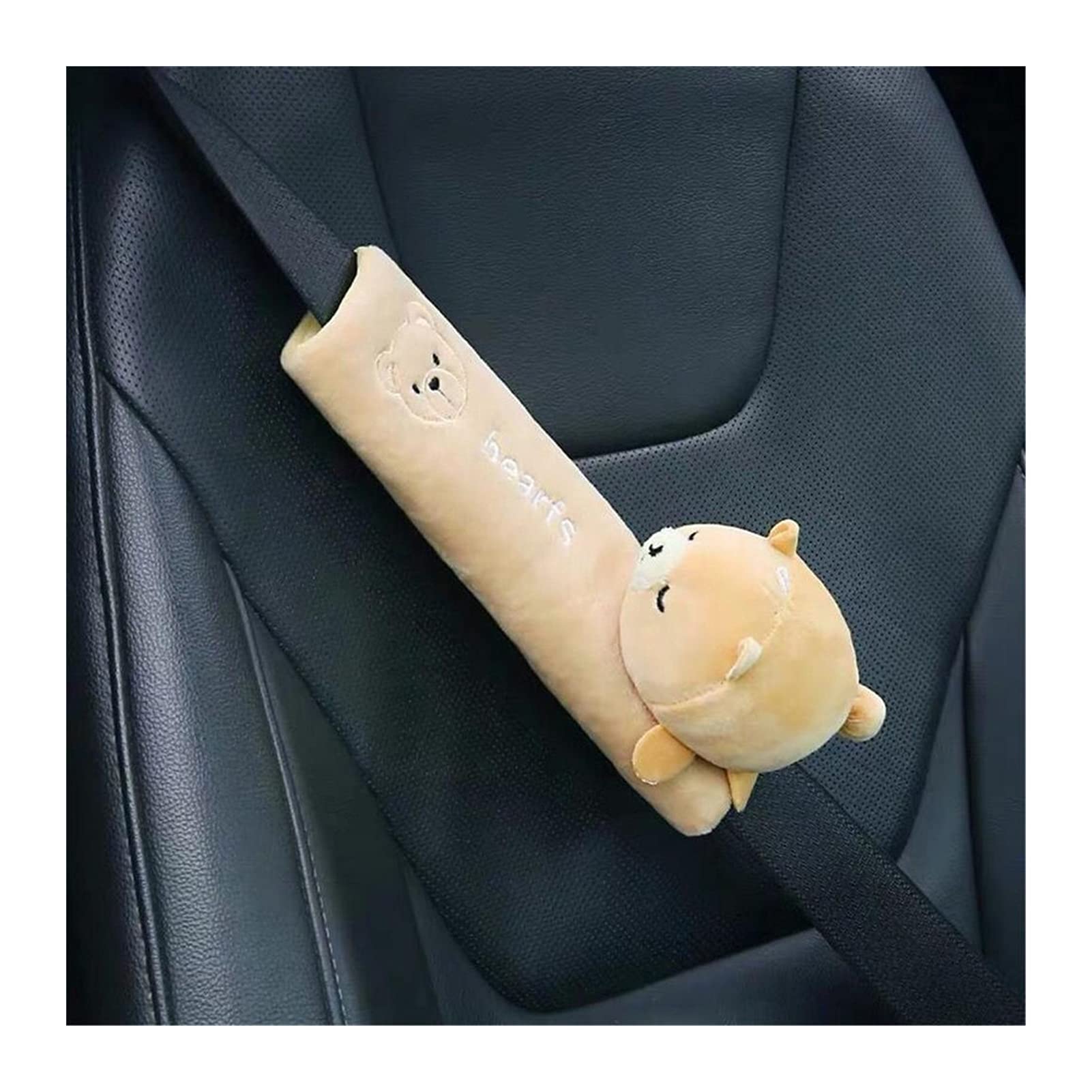 ZJDU Car Seat Belt Cover Shoulder Strap Harness Cushion Cartoon Car Styling Seatbelt Shoulder Protector Auto Neck Support Cushion Pad (Color Name : Beige Bear)