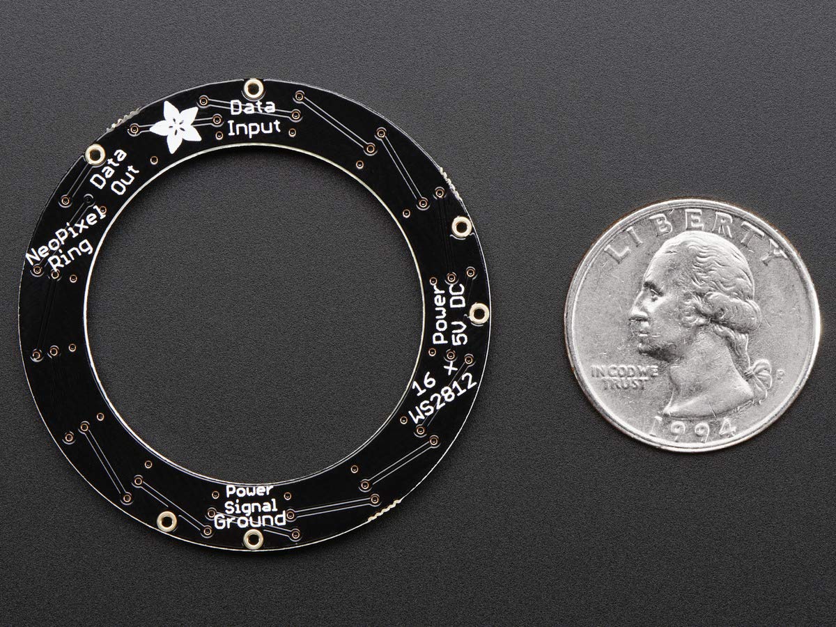 Adafruit Industries NeoPixel Ring - 16 x 5050 RGB LED with Integrated Drivers