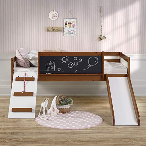 Donco Kids Twin Novelty Art Play Junior Low Loft Espresso