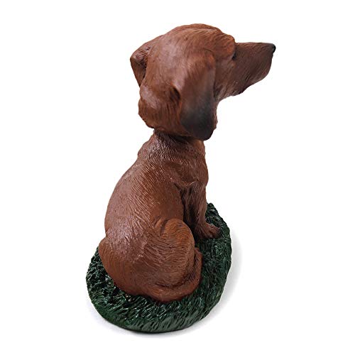 Animal Den Dachshund Red Dog Bobblehead Figure for Car Dash Desk Fun Accessory