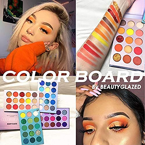 Beauty Searcher 60 Color Eyeshadow Palette, 4 in 1 Board High Pigmented Glitter Matte Eye Shadow Rotation Pearlescent Nude Makeup Palette Eyes Cosmetic
